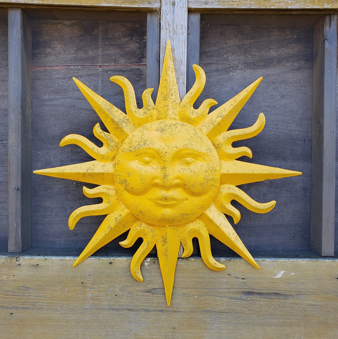 Metal Garden Decor Metal Sun Wall Art Indoor Outdoor Wall Art - Etsy