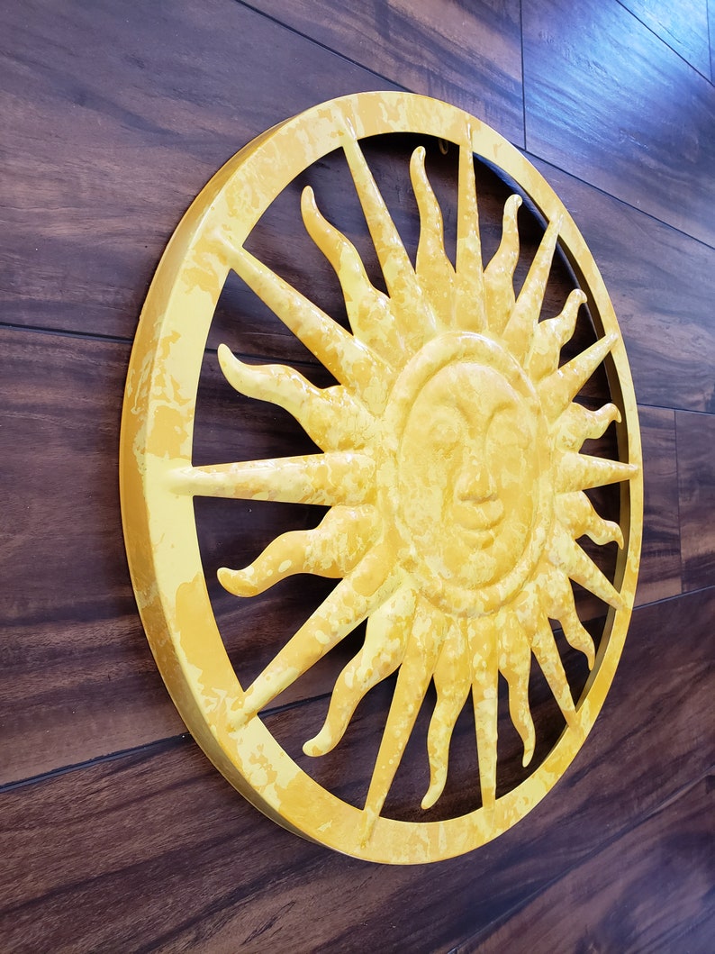 Metal Garden Decor Metal Sun Wall Art Indoor Outdoor Wall Art - Etsy