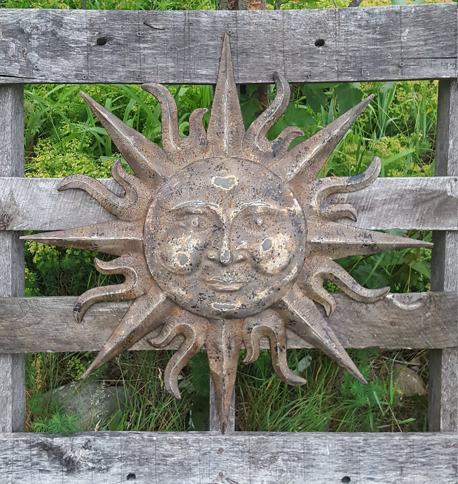 Metal Garden Decor Metal Sun Wall Art Indoor Outdoor Wall Art - Etsy