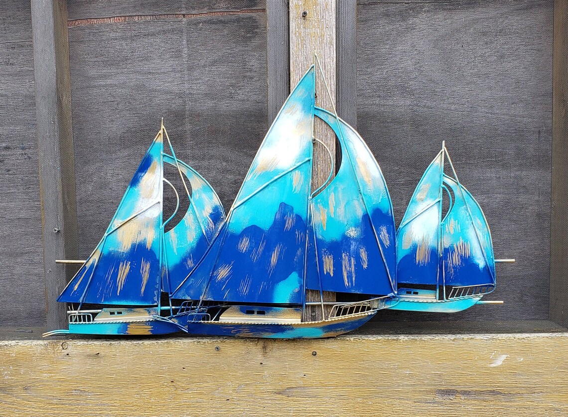 Ship Wall Decor / Sailboat Wall Decor/ Coastal Decor / | Etsy