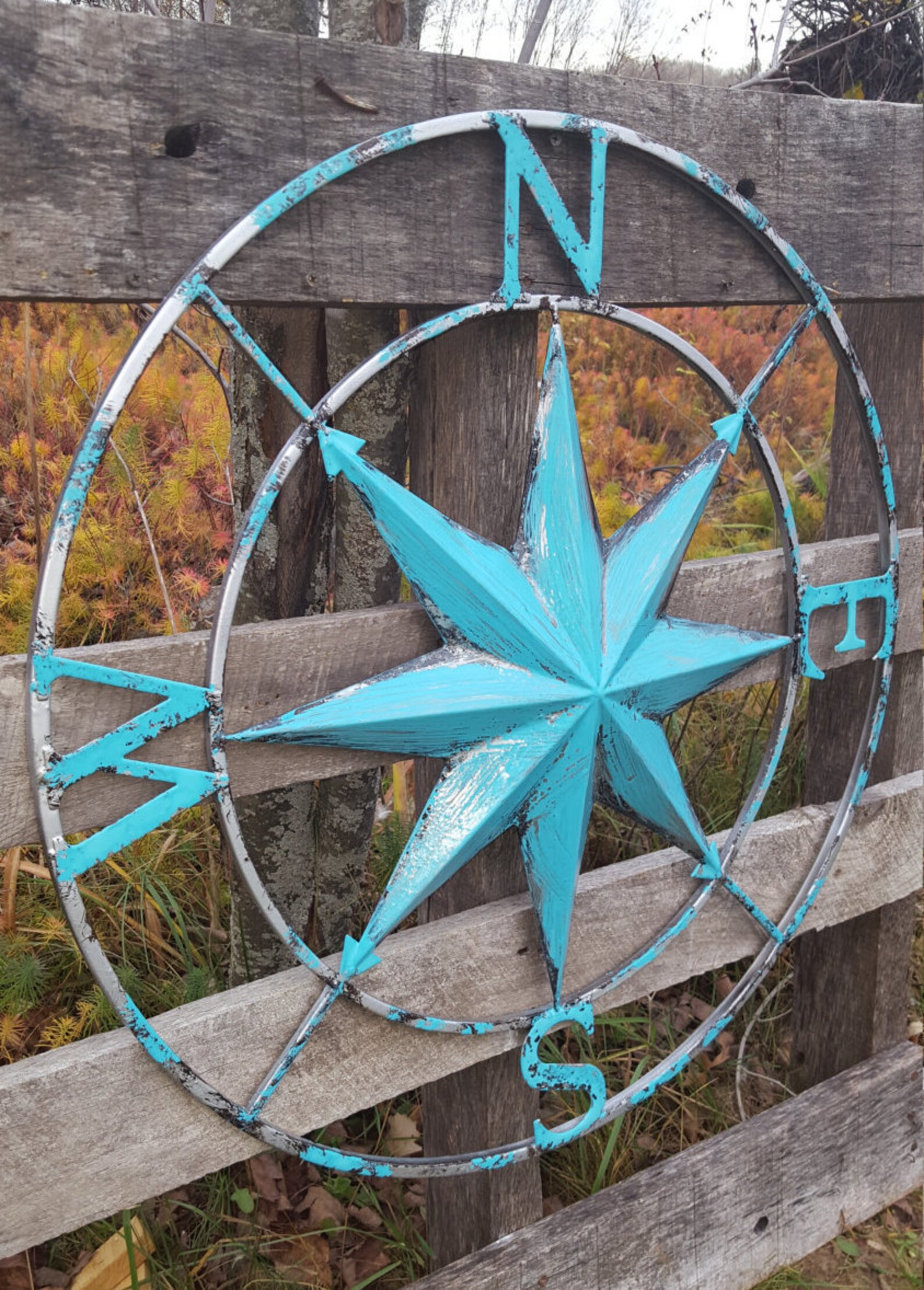Nautical Compass Wall Art Nautical Decor Nautical Wall Art Etsy