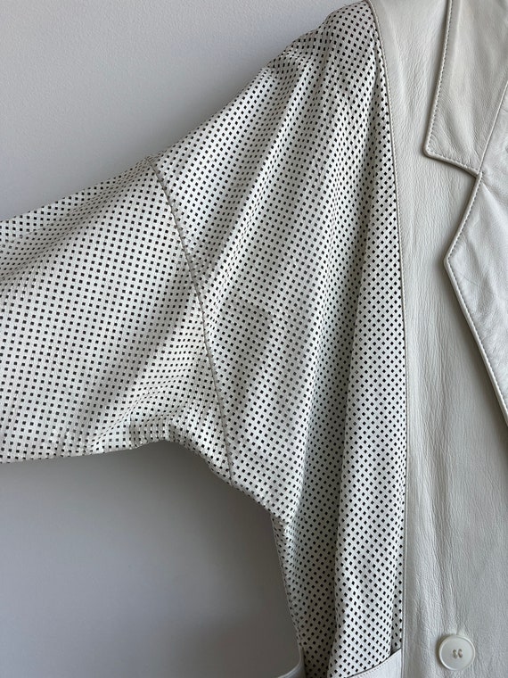 Vintage Perforated Oversize Leather Jacket - Gem