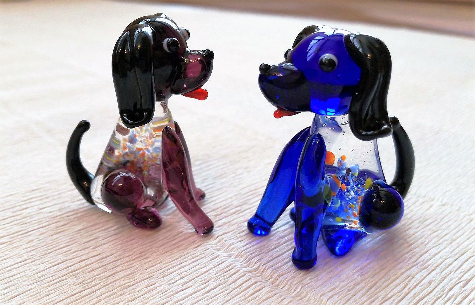 Glass Dog, Figurine Dogge, Handmade Gifts Dog, Glass Art, Glass Blown ...