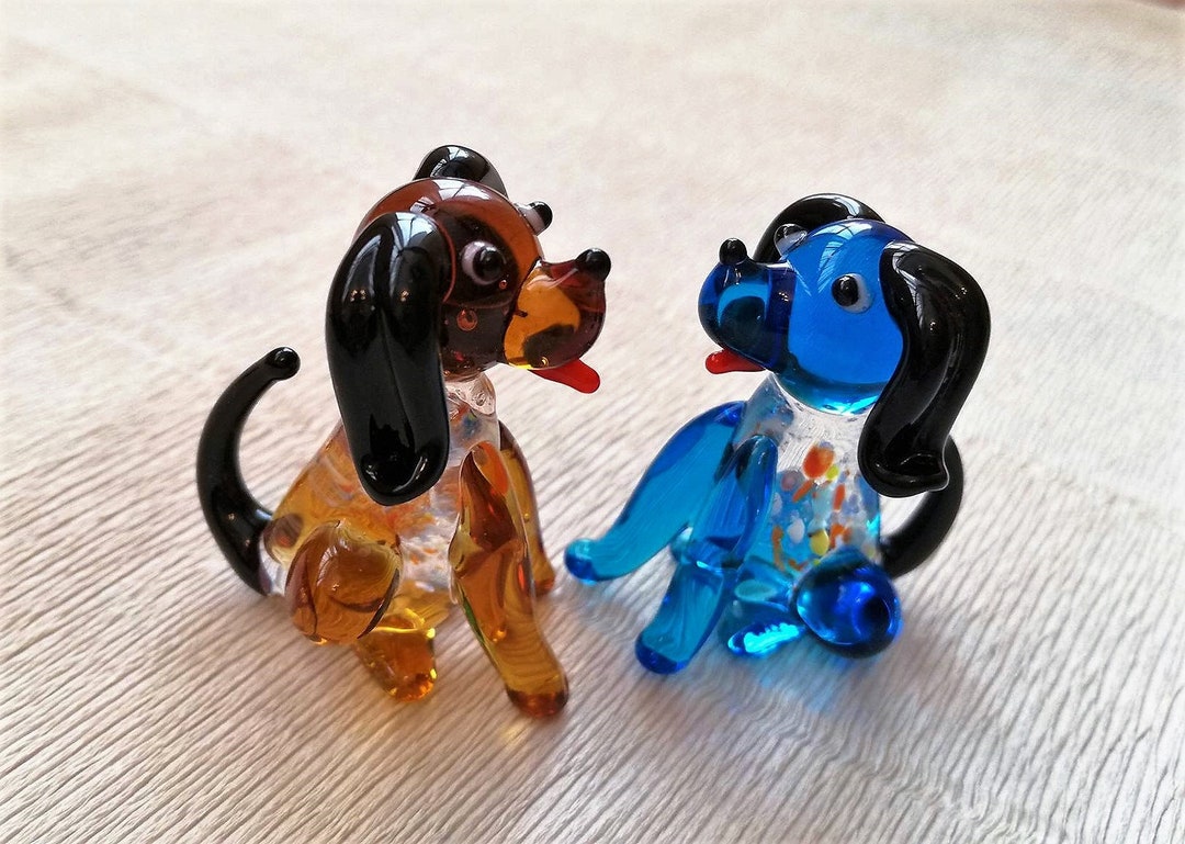 Glass Dog, Figurine Dogge, Handmade Gifts Dog, Glass Art, Glass Blown ...