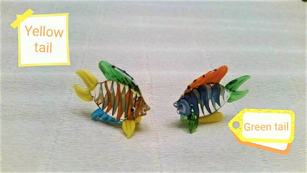 Glass Fishs Decor, Office Decor, Collectible Fishs, Solid Glass Art ...