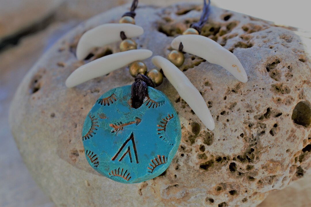 Sacred Teepee and Coyote Teeth Rustic Ceramic handmade - Etsy