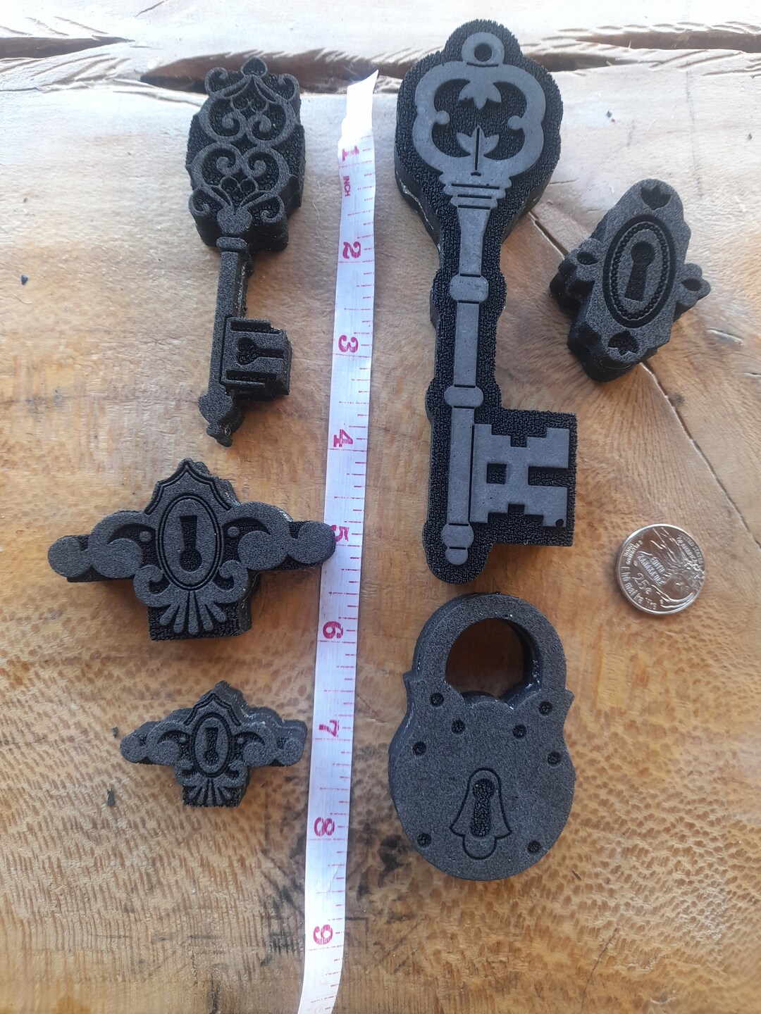 Key Lock Set of 6 Stamps You Can Use Forfoam Stamp Kit,authentic ...