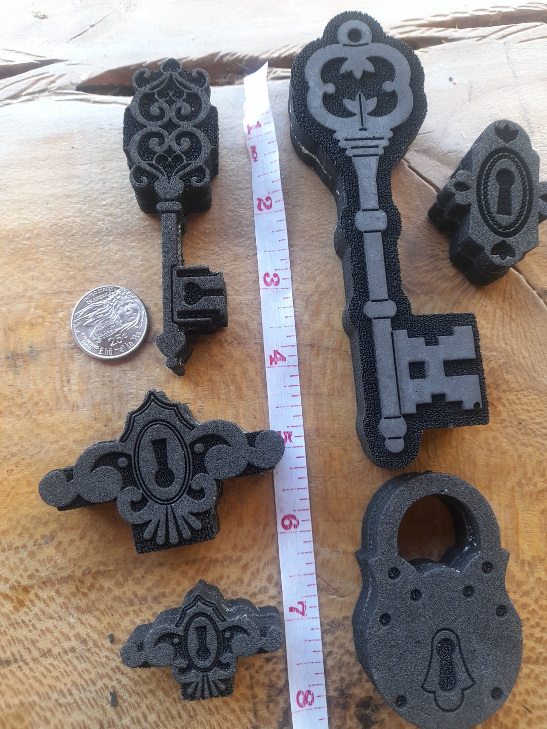 Key Lock Set of 6 Stamps You Can Use For#foam Stamp Kit,authentic ...