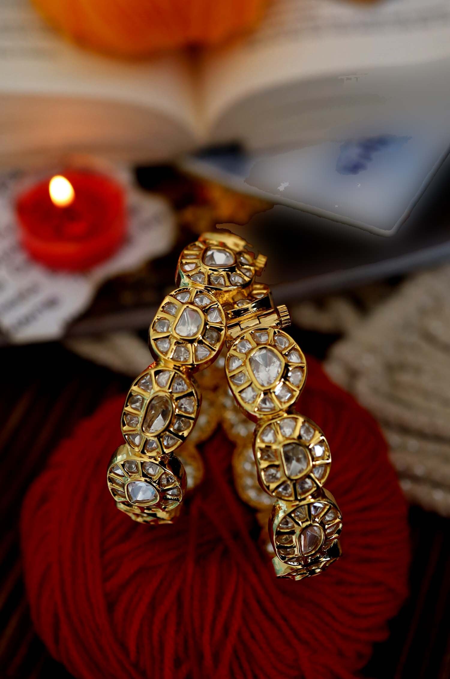 Gold Plated Polki Bangles/ Polki Bangles/ Gold Plated Bangles/ | Etsy