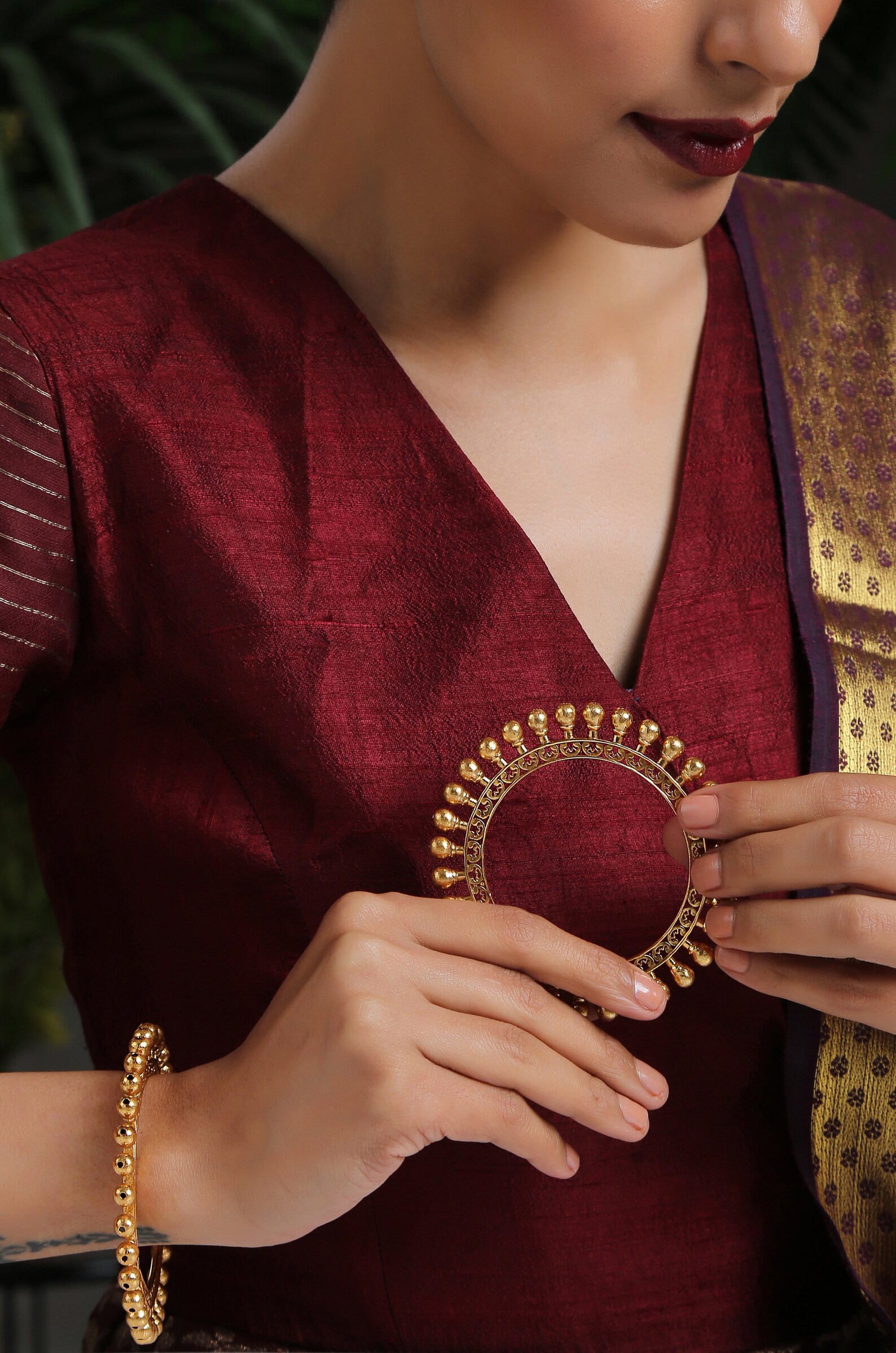 Gold Plated Traditional Pacheli Bangles With Intricate Etsy