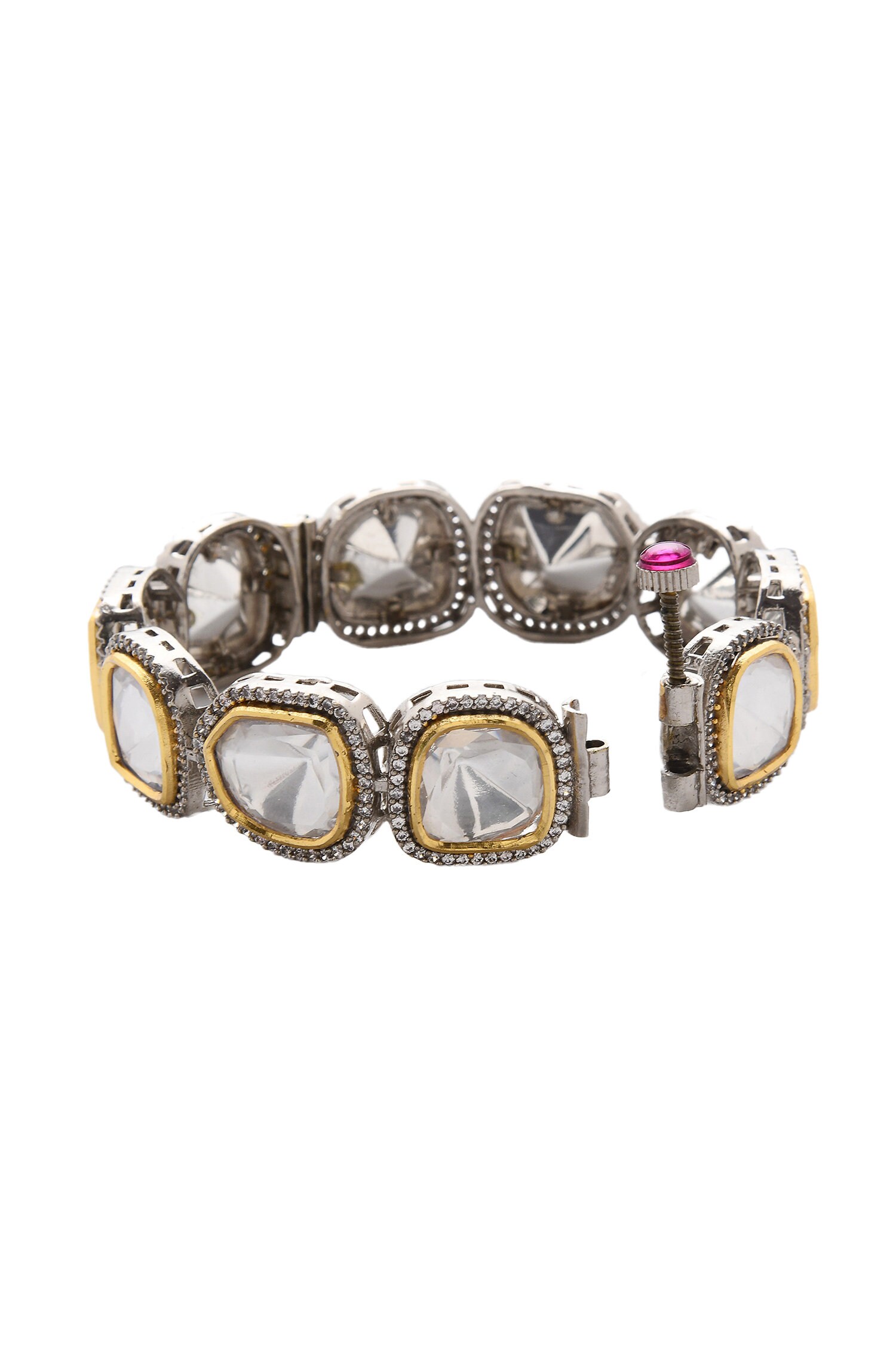 Uncut Victorian Polki Bangles Set of 2 / Silver Tone | Etsy