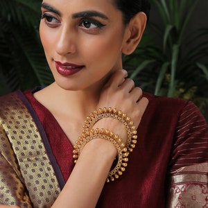 Gold Plated Traditional Pacheli Bangles With Intricate Carving/ Gold ...
