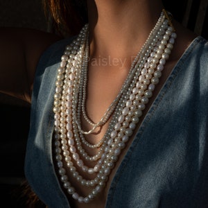 Multi Layered Pearl Necklace | Classic Pearl Necklace | Multi-strand ...