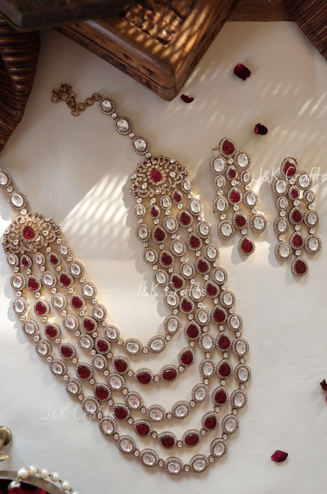 Layered Necklace Set/polki Necklace Set/ Multilayer Necklace Set ...