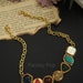 Multicolor Stone Choker / Stone Necklace / Gold Choker / - Etsy