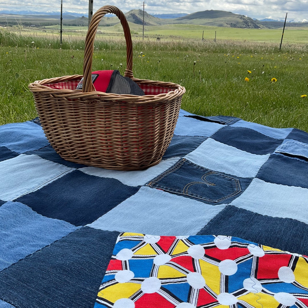 Y2K Aesthetic, Gift Foe Him, Boyfriend Gift,, Jean Quilt, Upcycled ...