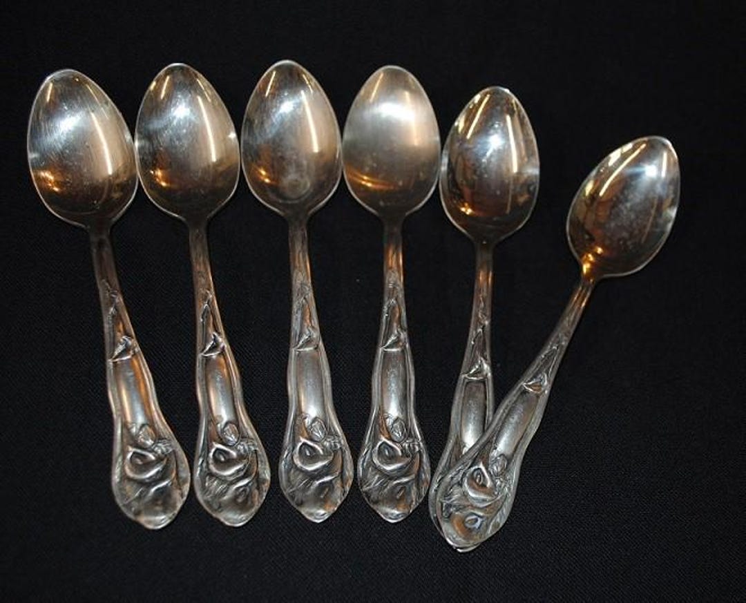 Antique 1913 Lashar Silver "calla Lily" Teaspoons - Etsy