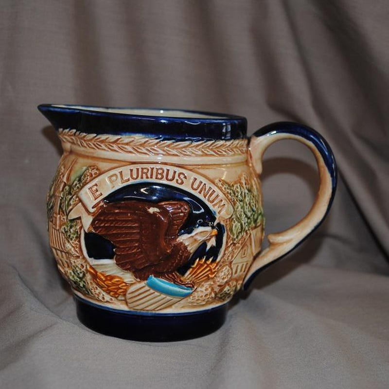 Patriotic Ceramic Pitcher - Etsy