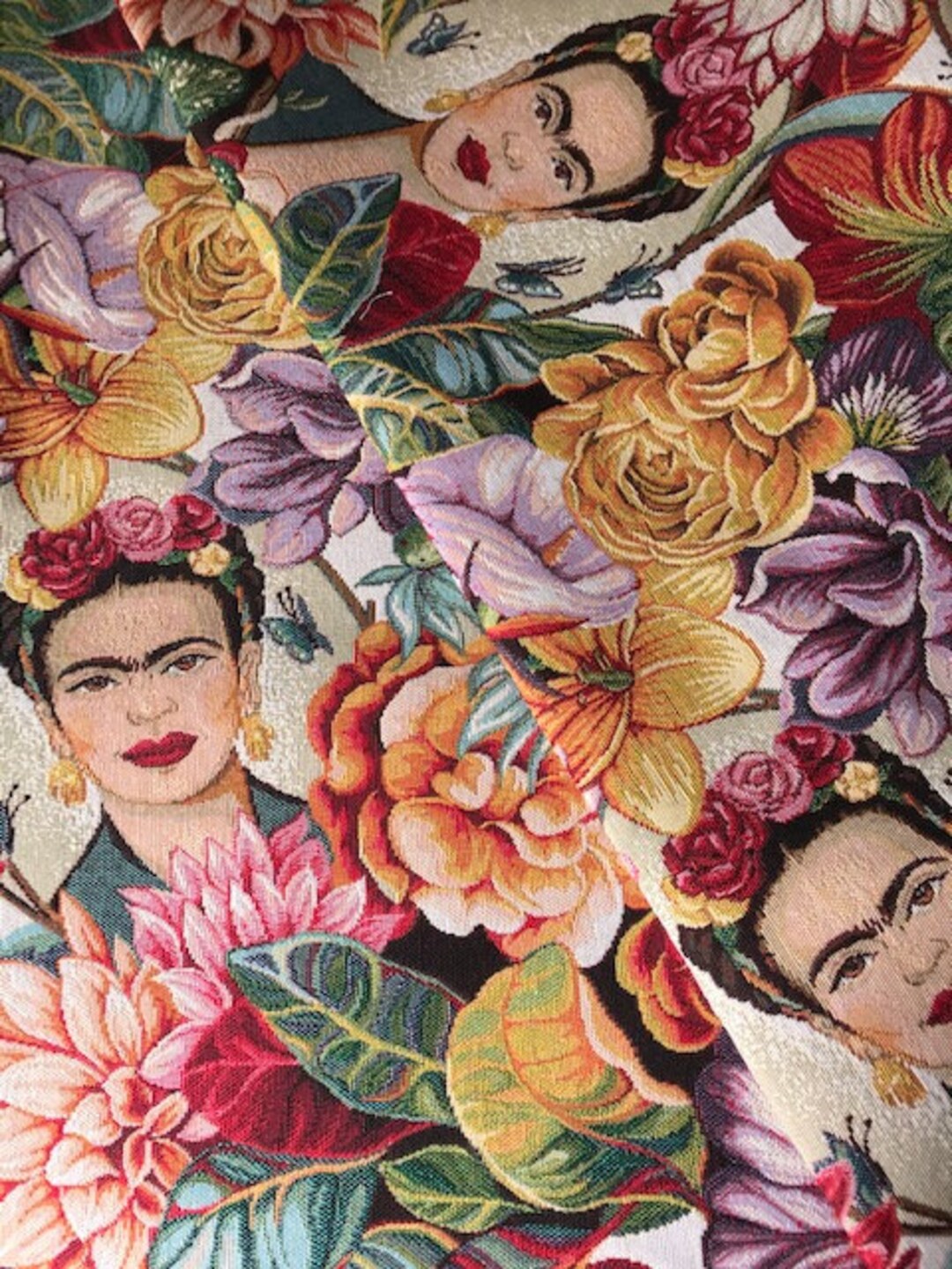 Gobelin Fabric - Frida Tropic - Jacquard / Gobelin - Multicolor - Etsy