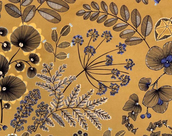 Upholstery Fabric - PHOENIX - Cumin Yellow - Maison Thévenon - Etsy