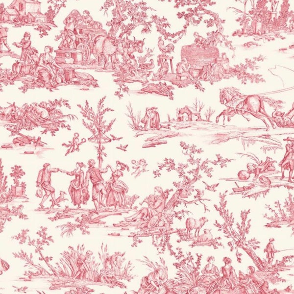 Pink Toile Curtains - Etsy