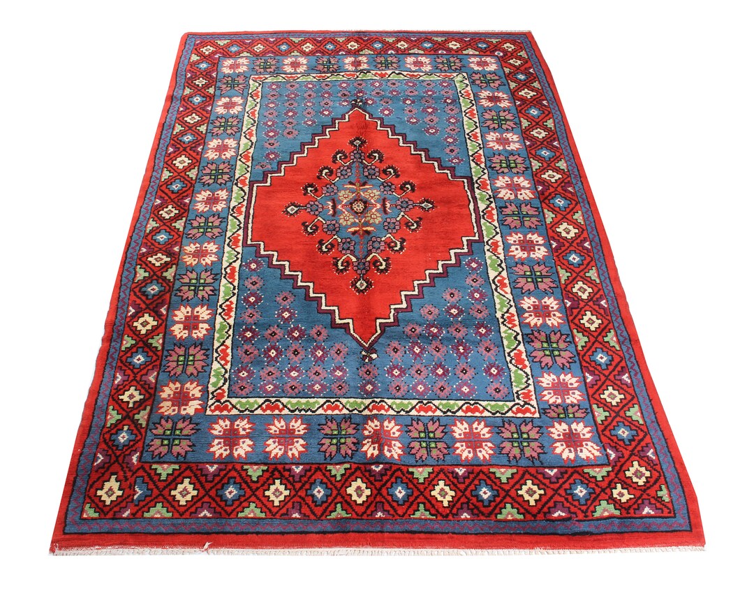 Turkish Carpet 8'8x5'1 Feet Area Rug Trendy Kilim Rug Living Room ...