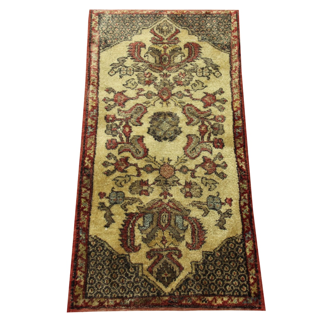 Handmade Turkish Doormat 3,1x1,5 Feet Handwoven Bath Mat Small Rug ...