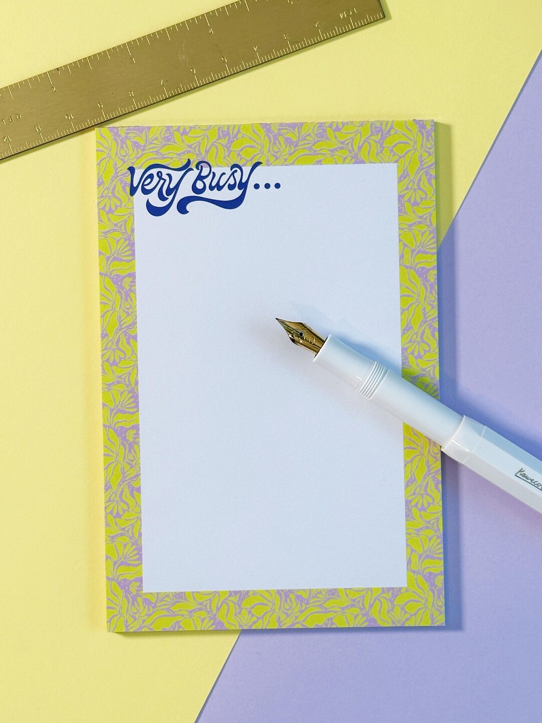 Very Busy Notepad - Blank Notepad, Tear off Notepad, Pattern Notepad ...