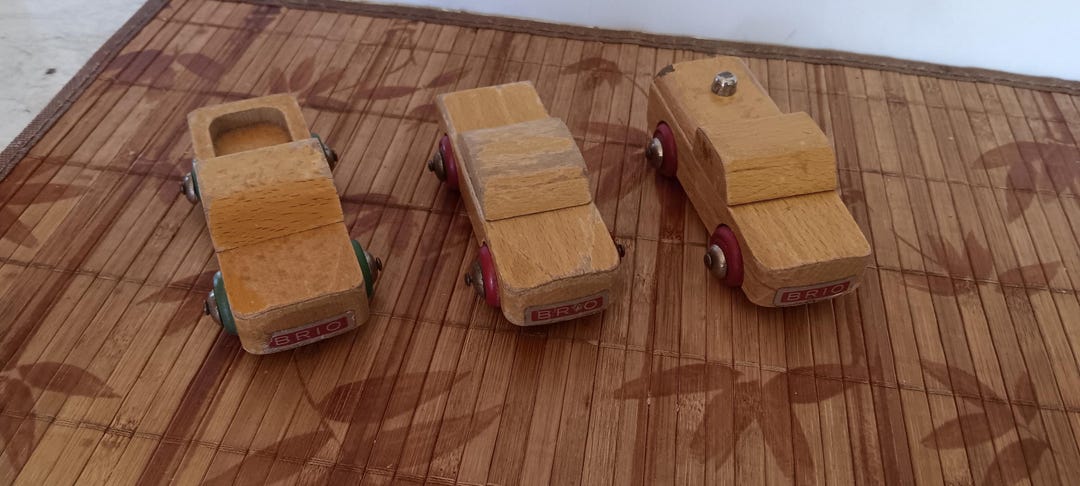 Vintage Set of 3 Brio Trucks and Car - Etsy