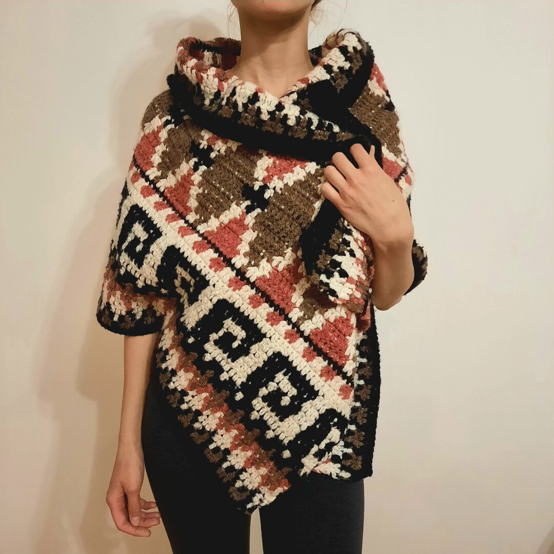 Crochet Pattern - PDF - Beautiful Shawl - Cape - Wrap - Christmas Gift ...