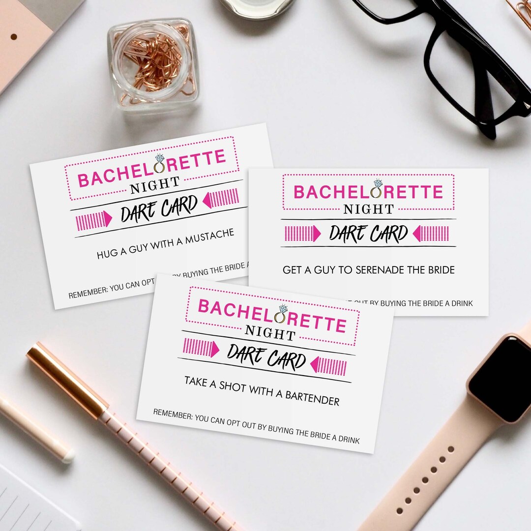 Bachelorette Dare Cards, Editable Bachelorette Games, Bachelorette ...