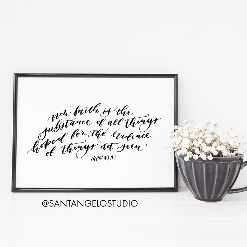 Calligraphy Bible Verse Wall Art, Digital Print Download Art, Bible ...