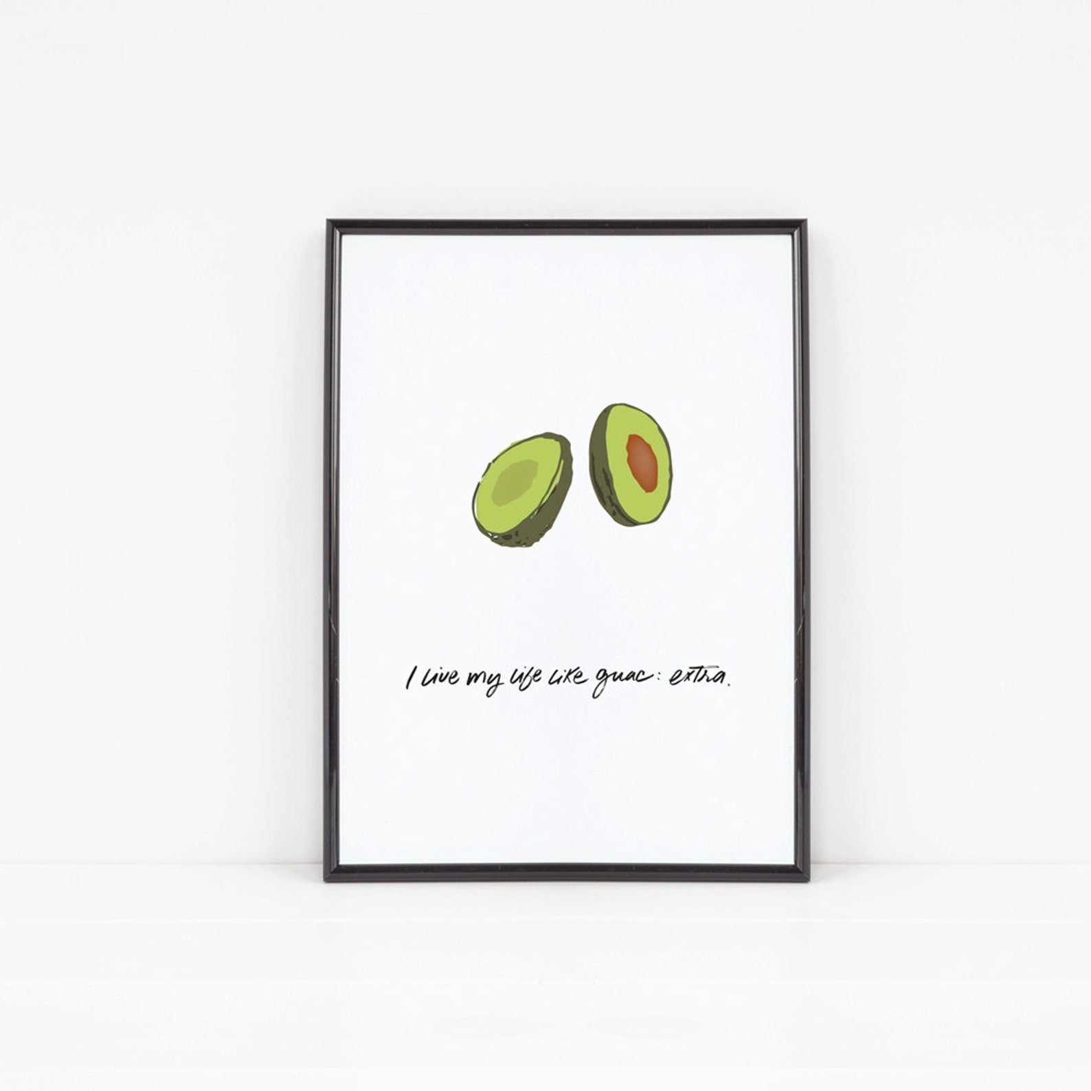 Avocado Wall Art Print Kitchen Wall Art Vegetarian Gift - Etsy