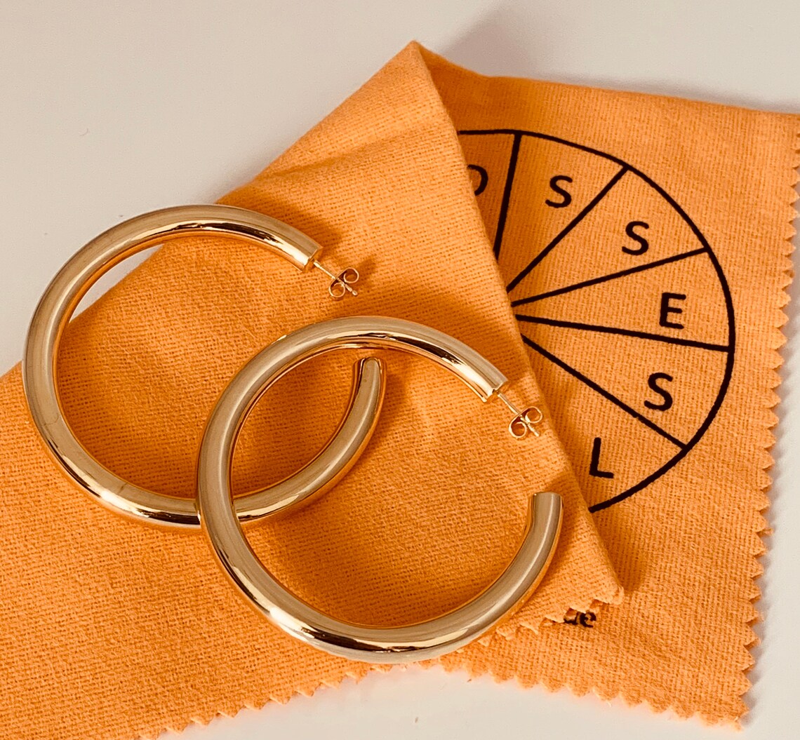 6 Cm Round and Light Hoop Earrings Flexible and Comfortable - Etsy