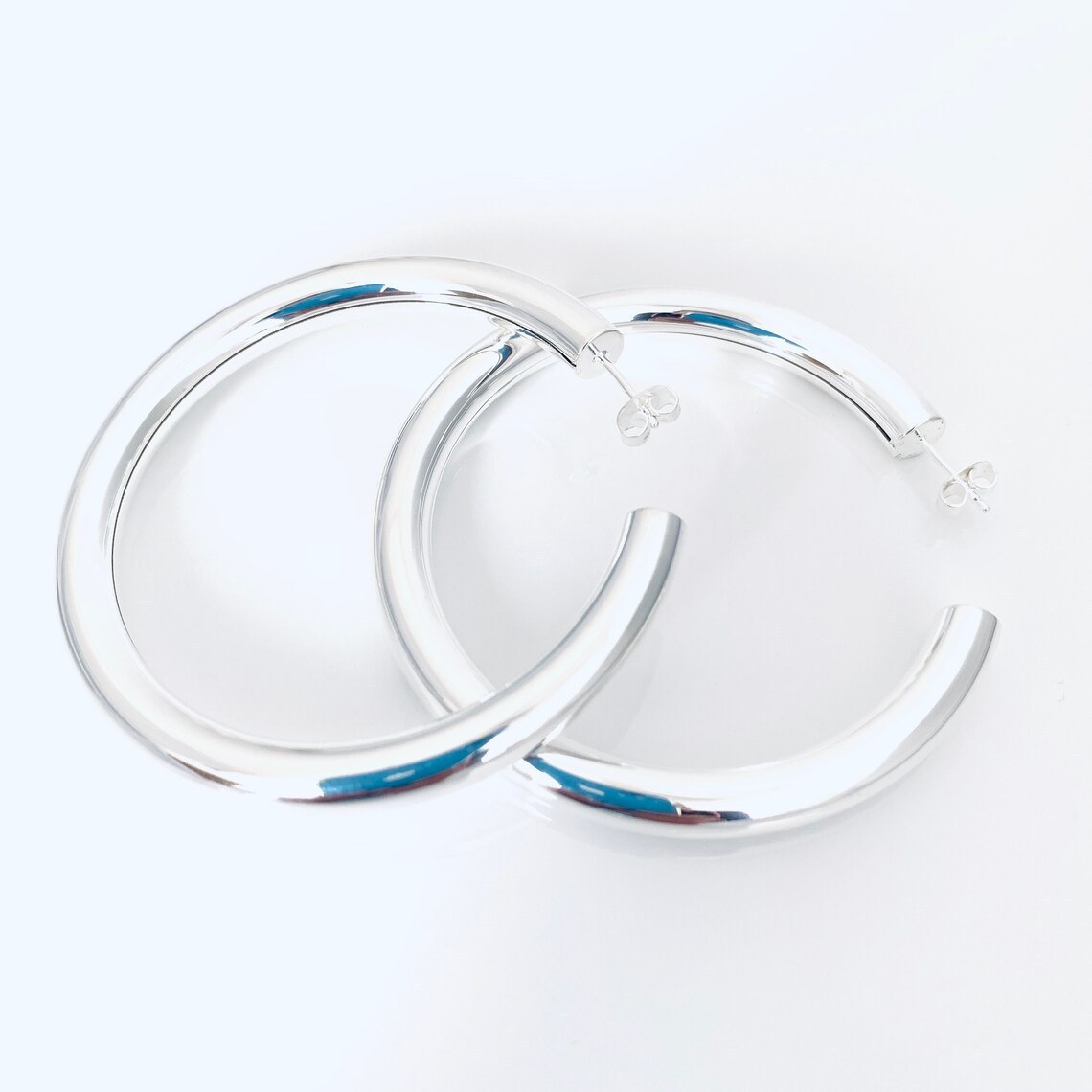 6 Cm Round and Light Hoop Earrings Flexible and Comfortable - Etsy