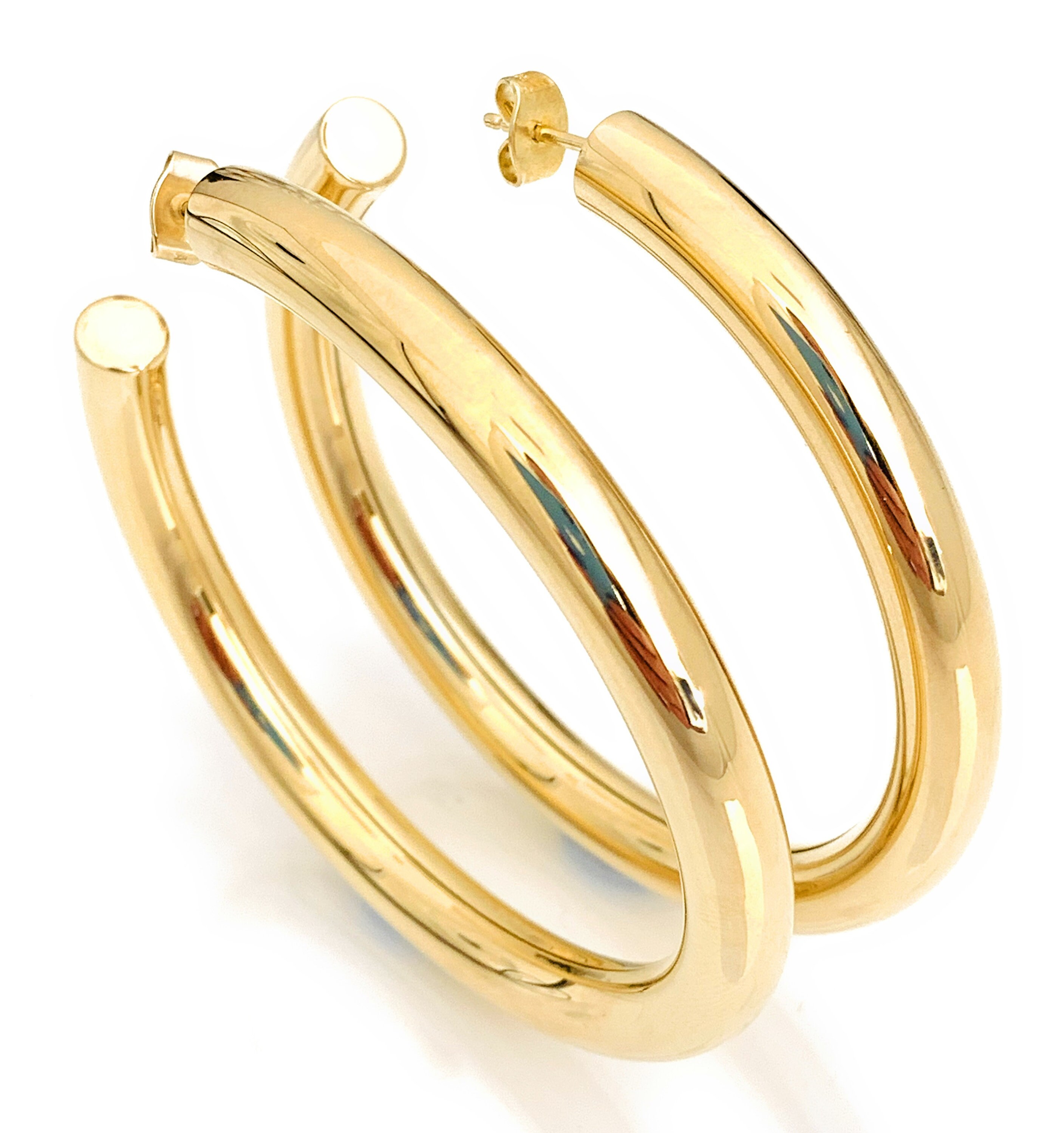 6 Cm Round and Light Hoop Earrings Flexible and Comfortable - Etsy