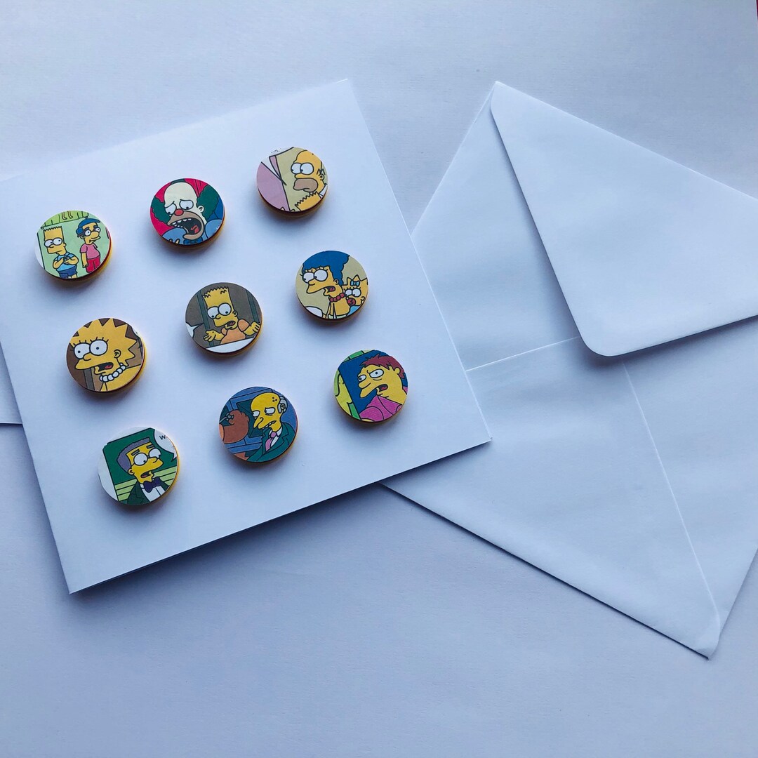 The Simpsons Handmade Greeting Card. Featuring Bart Homer - Etsy