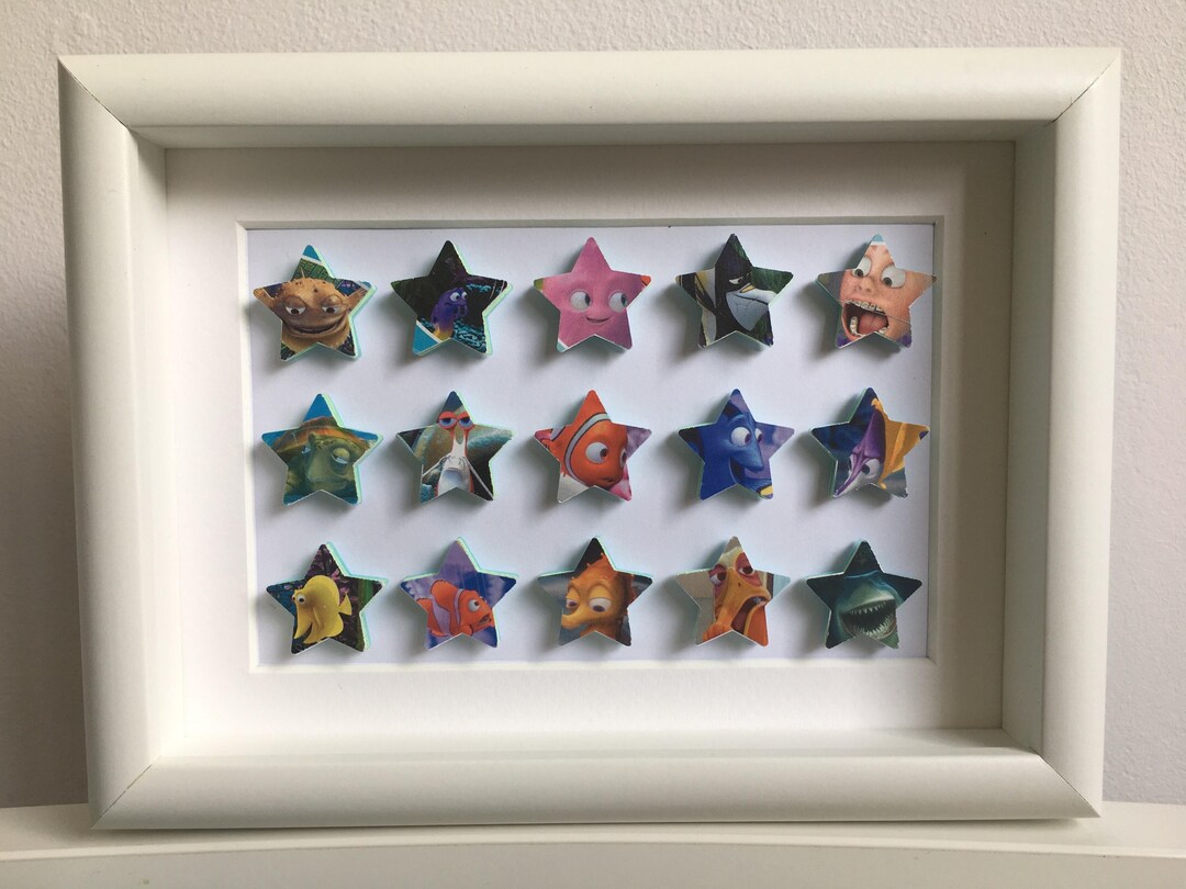 Disney Pixar Finding Nemo Stars. Favourite Characters on Stars in Frame ...