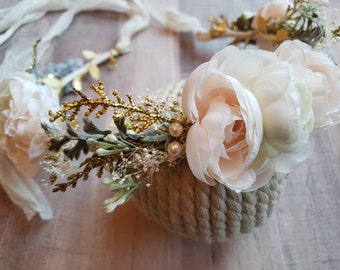 Flower hair wreath | Etsy