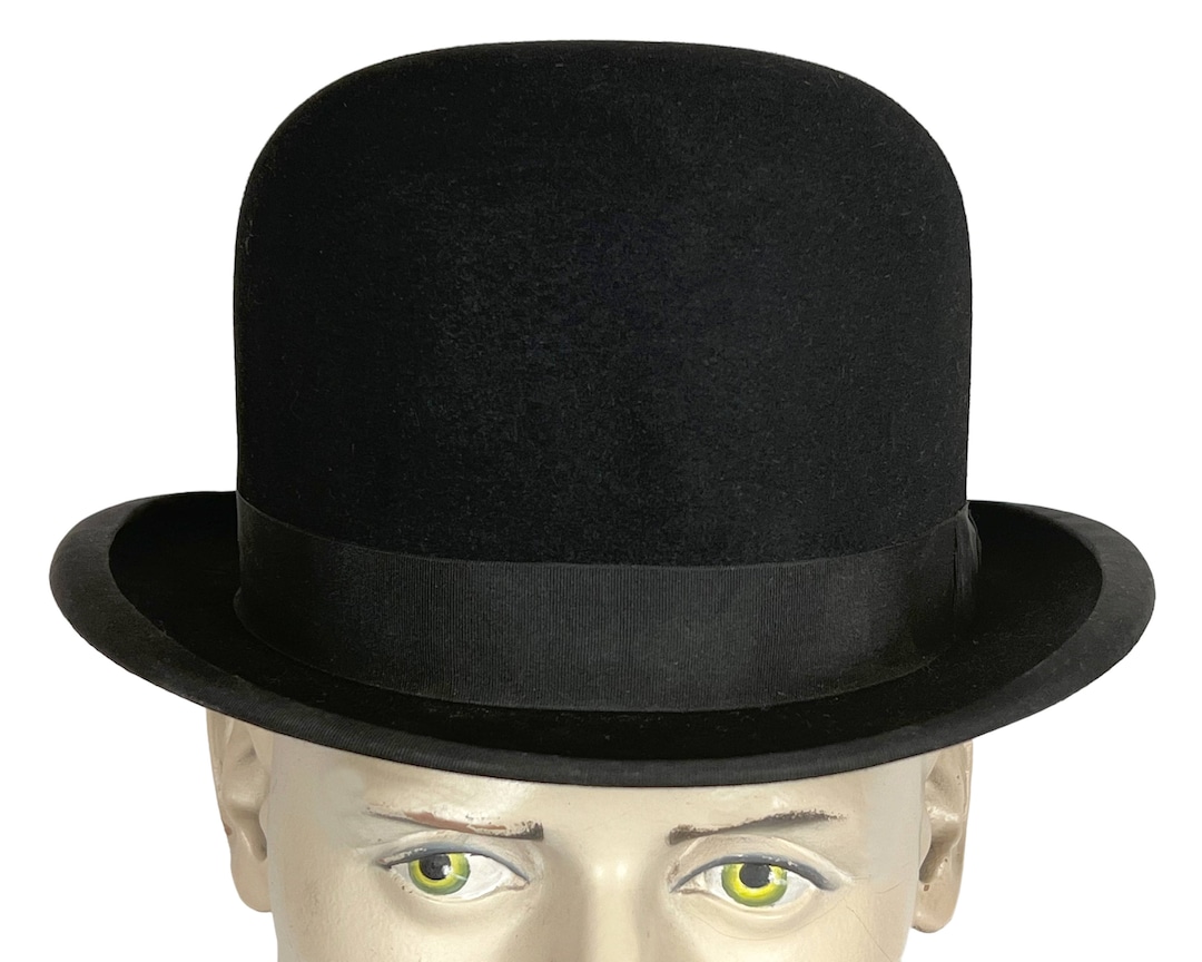 Vintage Mens English Bowler Hat by J Richmond London Black - Etsy