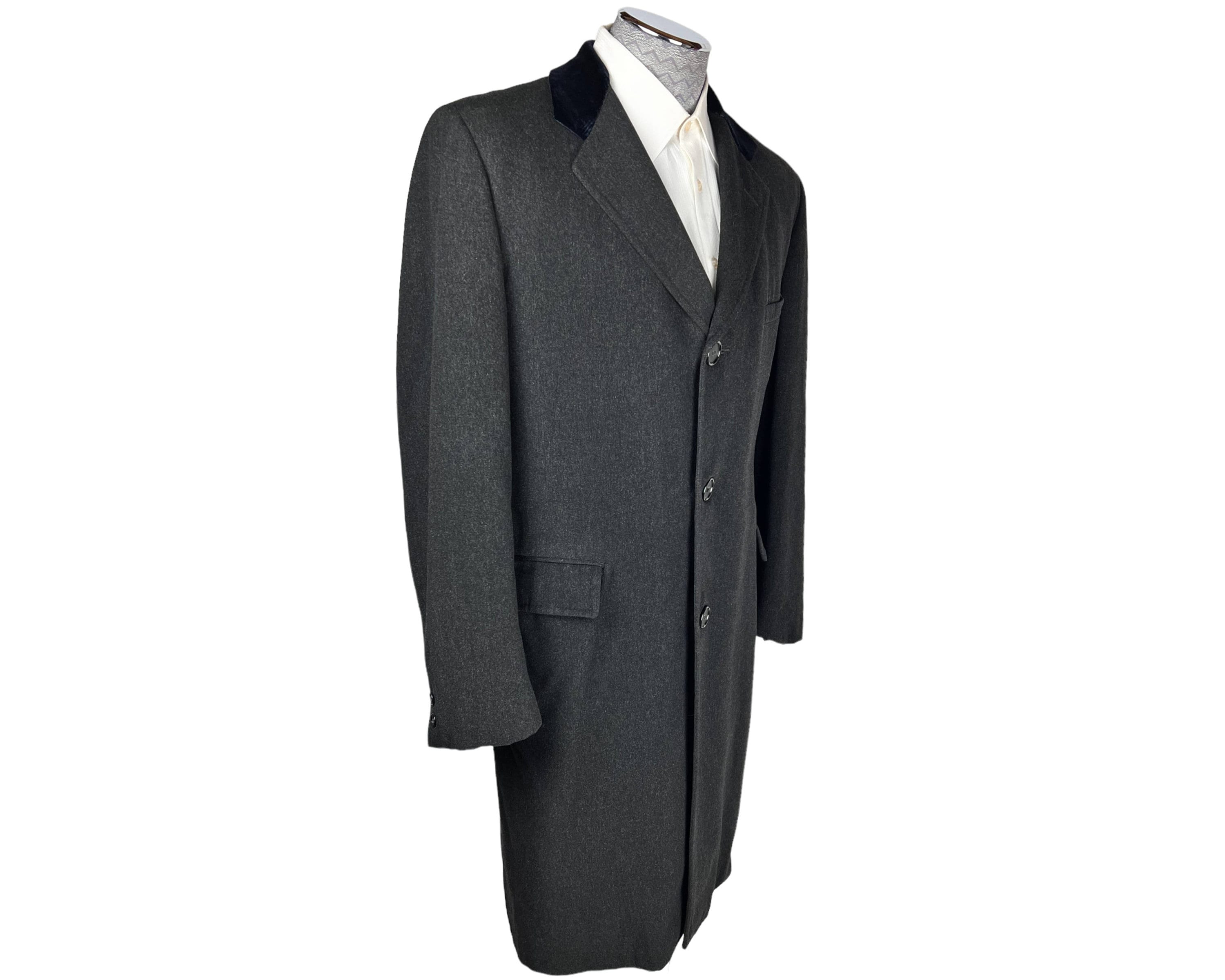 Mens Vintage Chesterfield Overcoat Crombie Cloth Wool Coat - Etsy