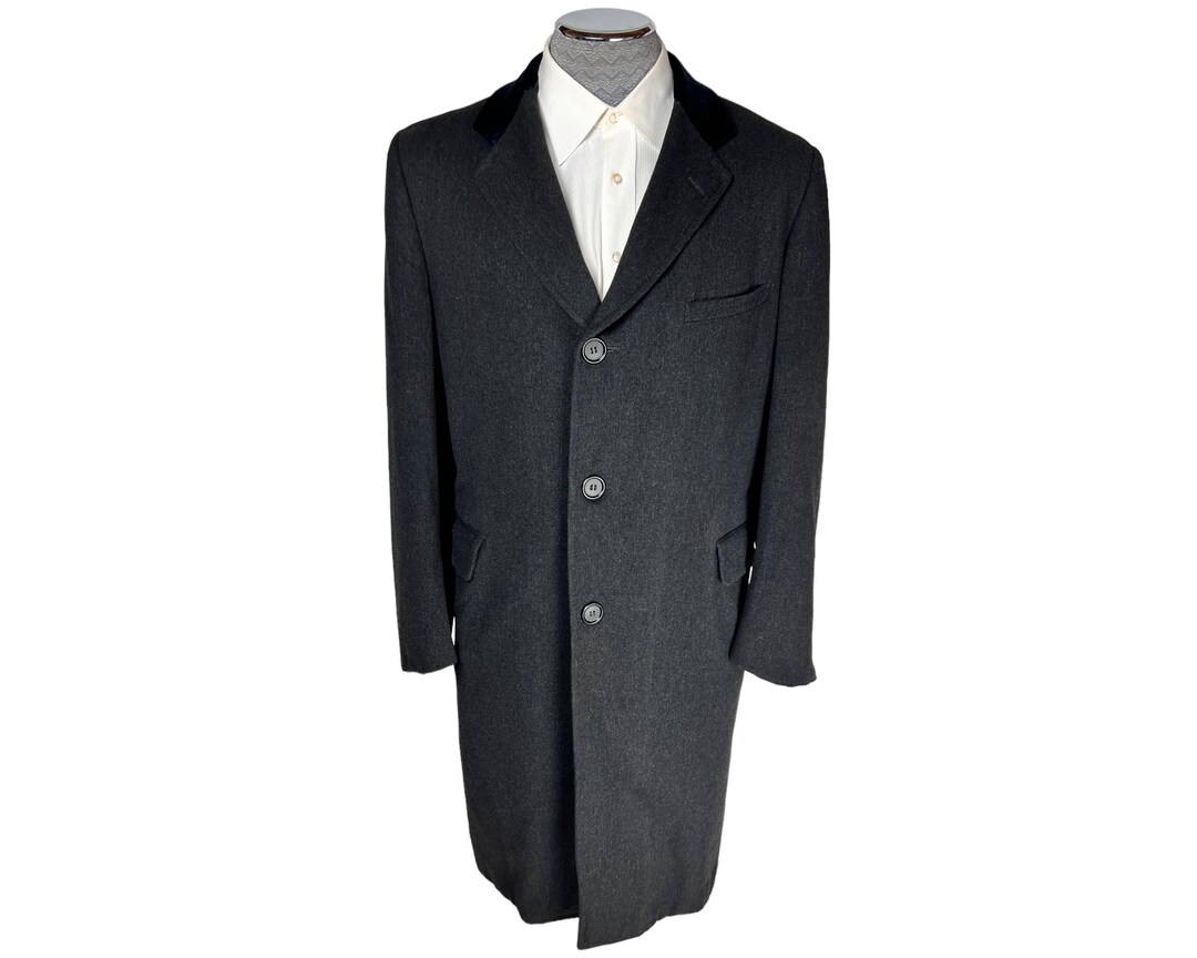 Mens Vintage Chesterfield Overcoat Crombie Cloth Wool Coat Dated 1964 ...