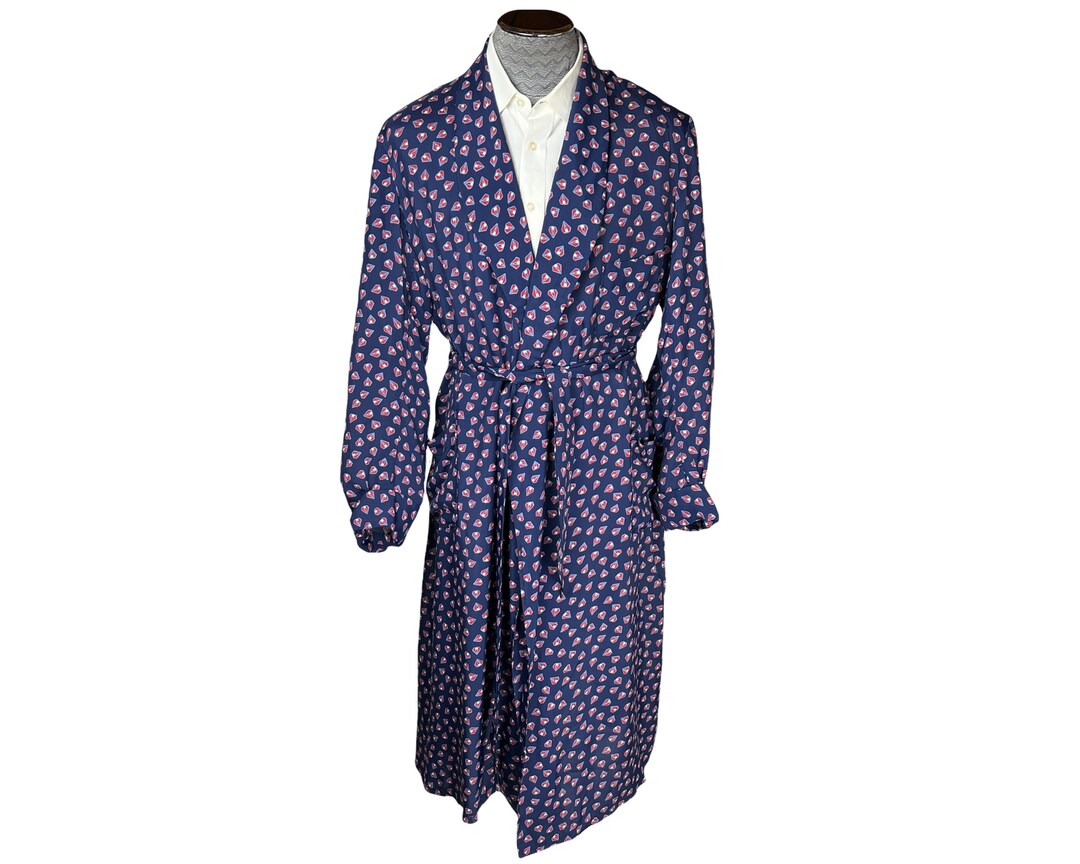 Art Deco Dressing Gown 1930s 40s Robe Cold Rayon Mens M L VFG - Etsy