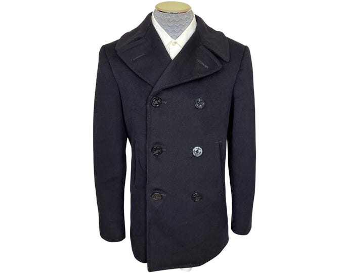 Vintage 1960 US Navy Pea Coat USN All Wool Size 36 - Etsy