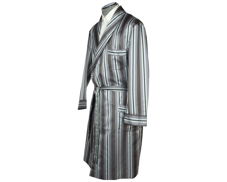 Vintage Striped Dressing Gown Lounging Robe Mens Size M L - Etsy