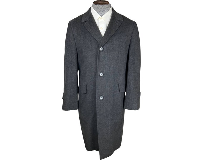 1950s Vintage Mens Overcoat Grey Lambswool Coat Size M L - Etsy