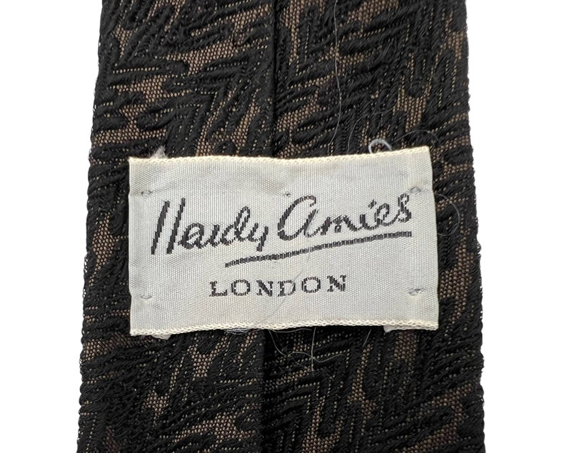 Vintage 1950s 60s Hardy Amies Silk Tie Raised Black Detail on - Etsy