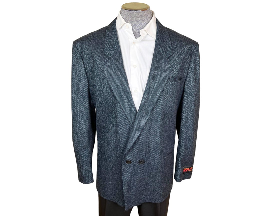 Vintage 1980s New Wave Jacket Blue Sport Coat NWT Size 46 - Etsy