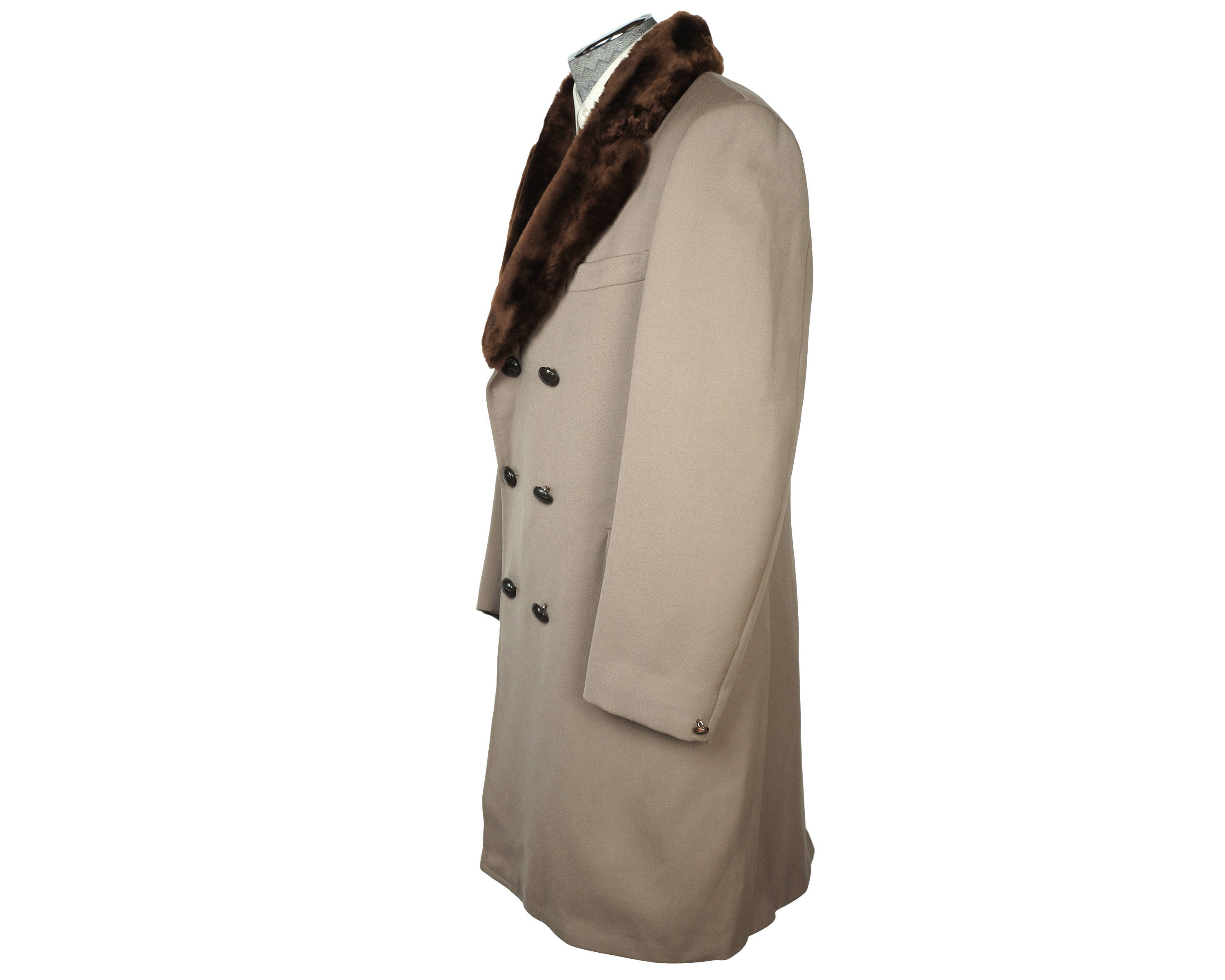 Vintage 60s Cavalry Twill Wool Coat Overcoat Samuelsohn Sz 38 | Etsy