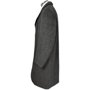 Vintage 1980s Classic Mens Overcoat Grey Crombie Wool Claude Hilton Sz ...